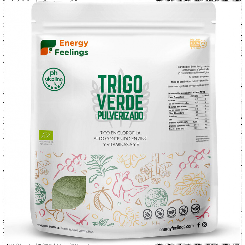 TRIGO VERDE ECO 1KG ENERGY FEELINGS - Arganium Natural